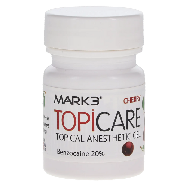 Topicare Topical Anesthetic Gel, 20% Benzocaine, 1oz jar, Cherry, 1581 ...