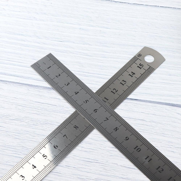 Stainless Steel Ruler 15 Cm 6 Inch Metal Ruler Double Sided – John ...