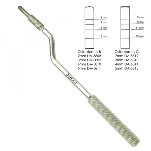 Dent Art Osteotomes-B Dental Implant Instruments Tooth Extraction Tool ...